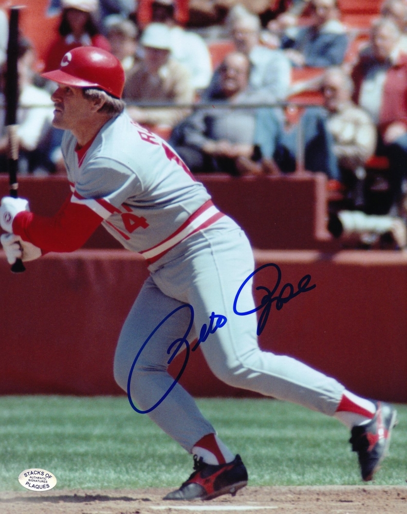 Pete Rose Signed Reds 8x10 Photo (SOP COA) | Pristine Auction