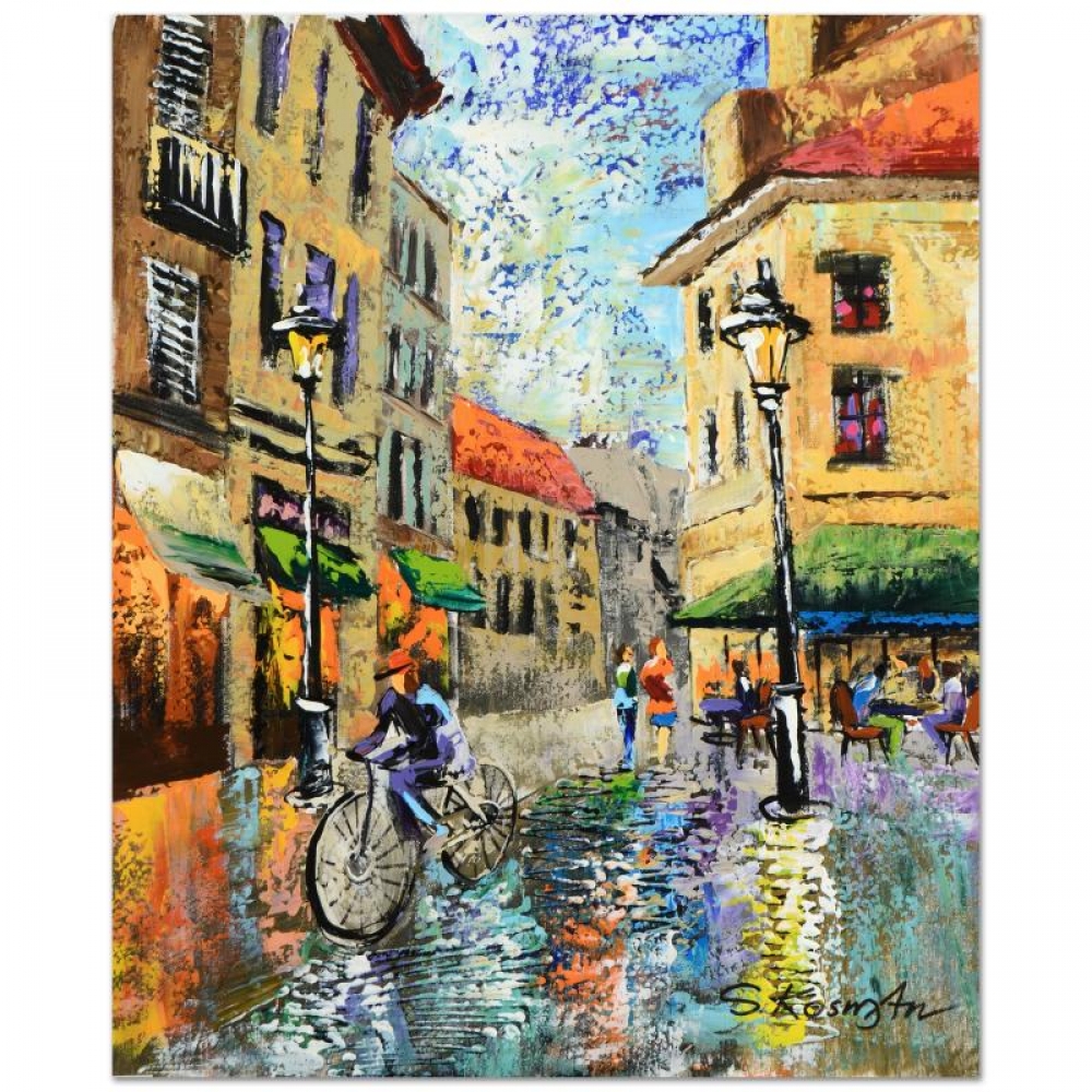 Shaul Kosman Signed Untitled Original Acrylic Painting on Canvas ...