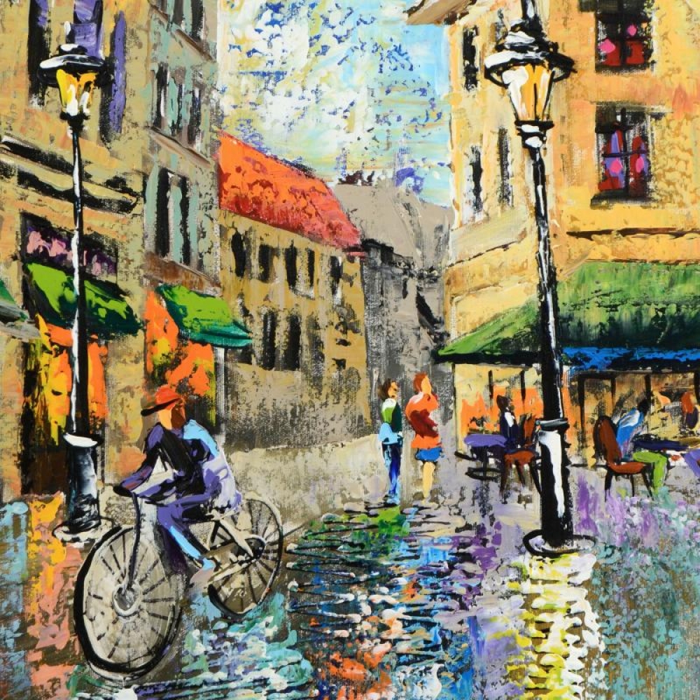 Shaul Kosman Signed Untitled Original Acrylic Painting on Canvas ...