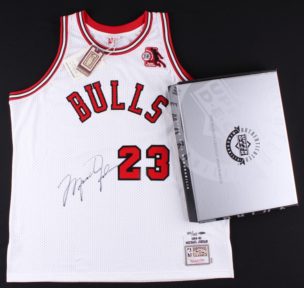 Michael Jordan Signed 1984-85 Bulls Authentic On-Court Jersey with Rookie of the Year Patch ...