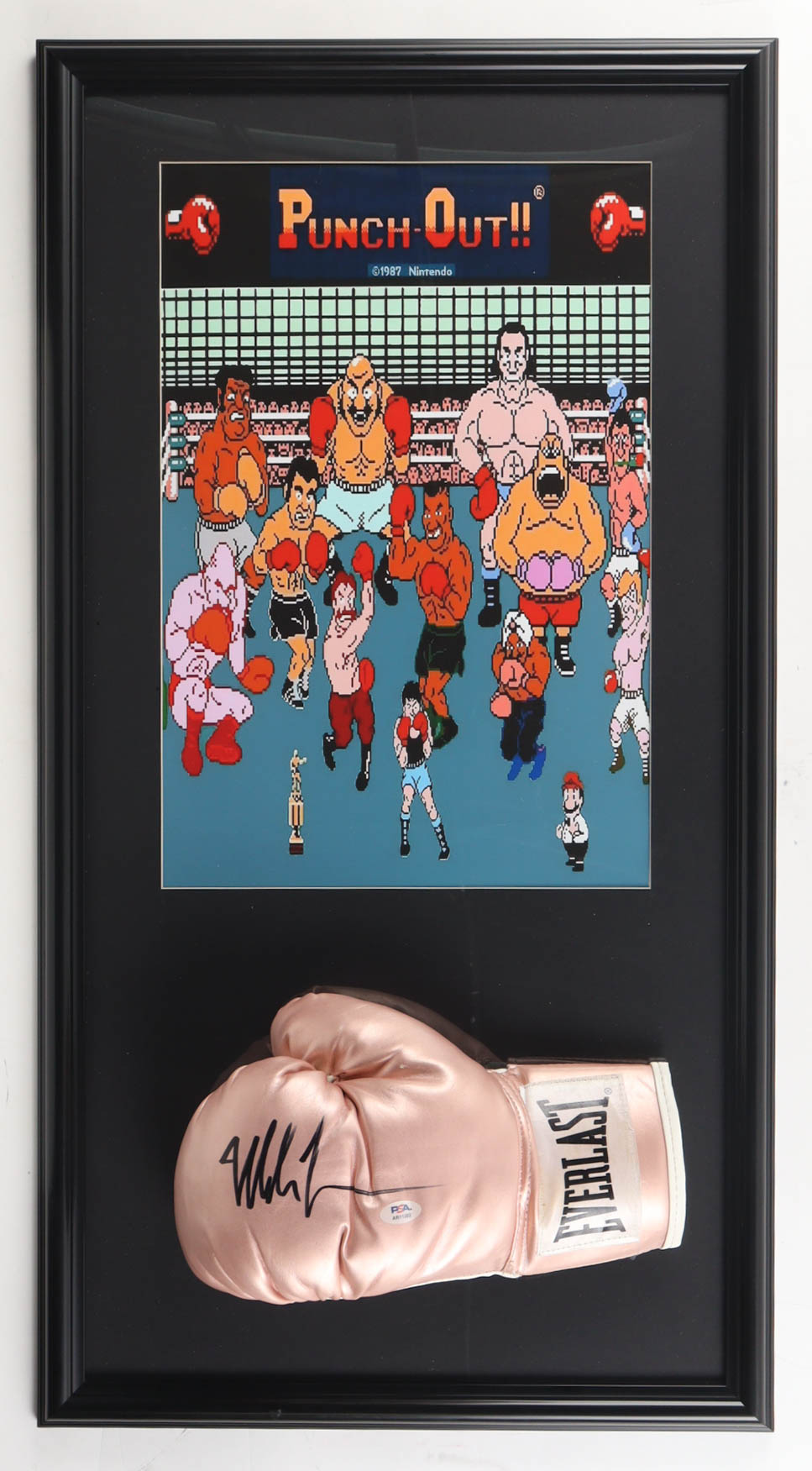 Mike Tyson Signed Custom Framed Everlast Boxing Glove Display With ...