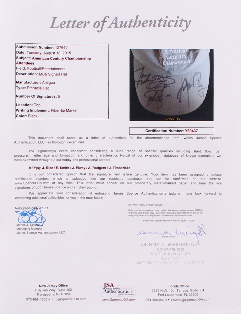 Multi-Signed American Century Championship Hat with (5) Signatures ...