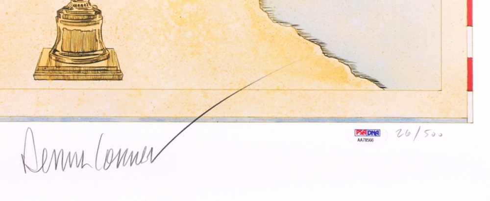 Dennis Conner Signed LE "America's Cup" 19x25 Lithograph (PSA COA ...