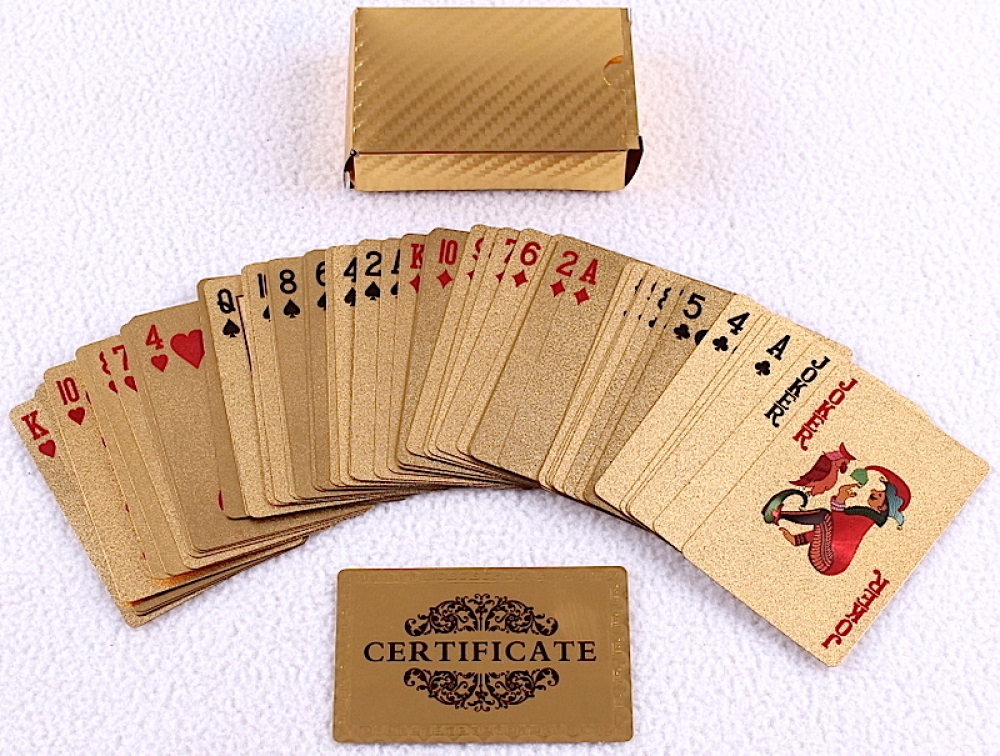 24k Gold Playing Cards Complete Set of (52) in Original Box | Pristine ...