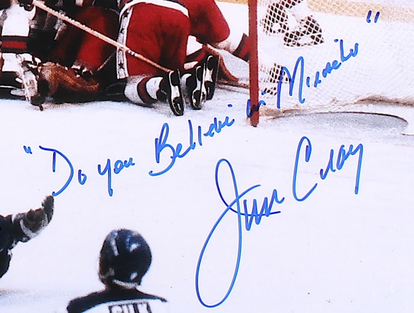 Jim Craig Signed 1980 Team USA "Miracle on Ice" 16x20 Photo Inscribed ...