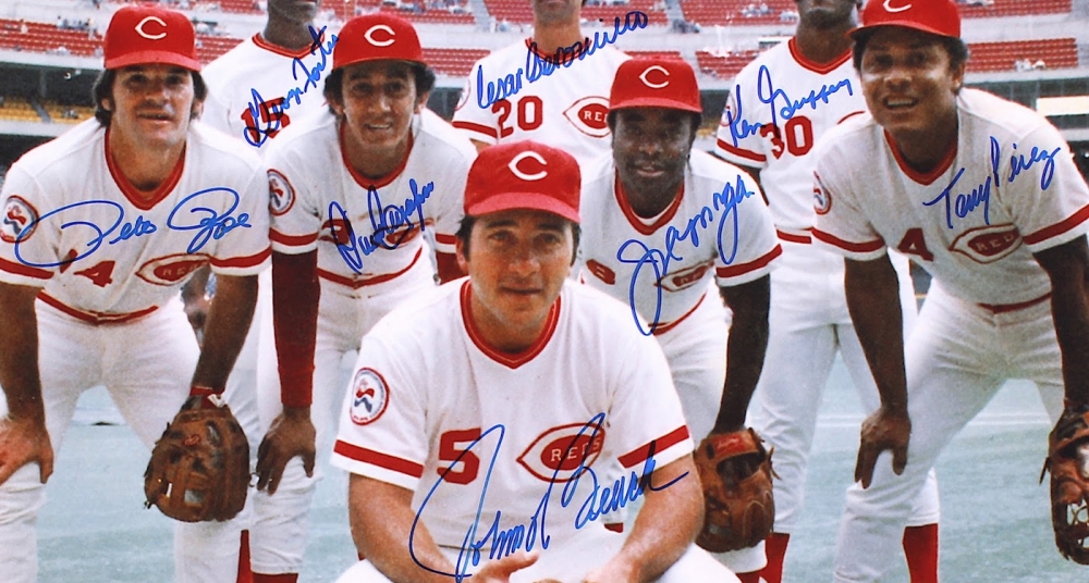 Reds "Big Red Machine" 16x20 Photo Signed by (8) with Johnny Bench ...