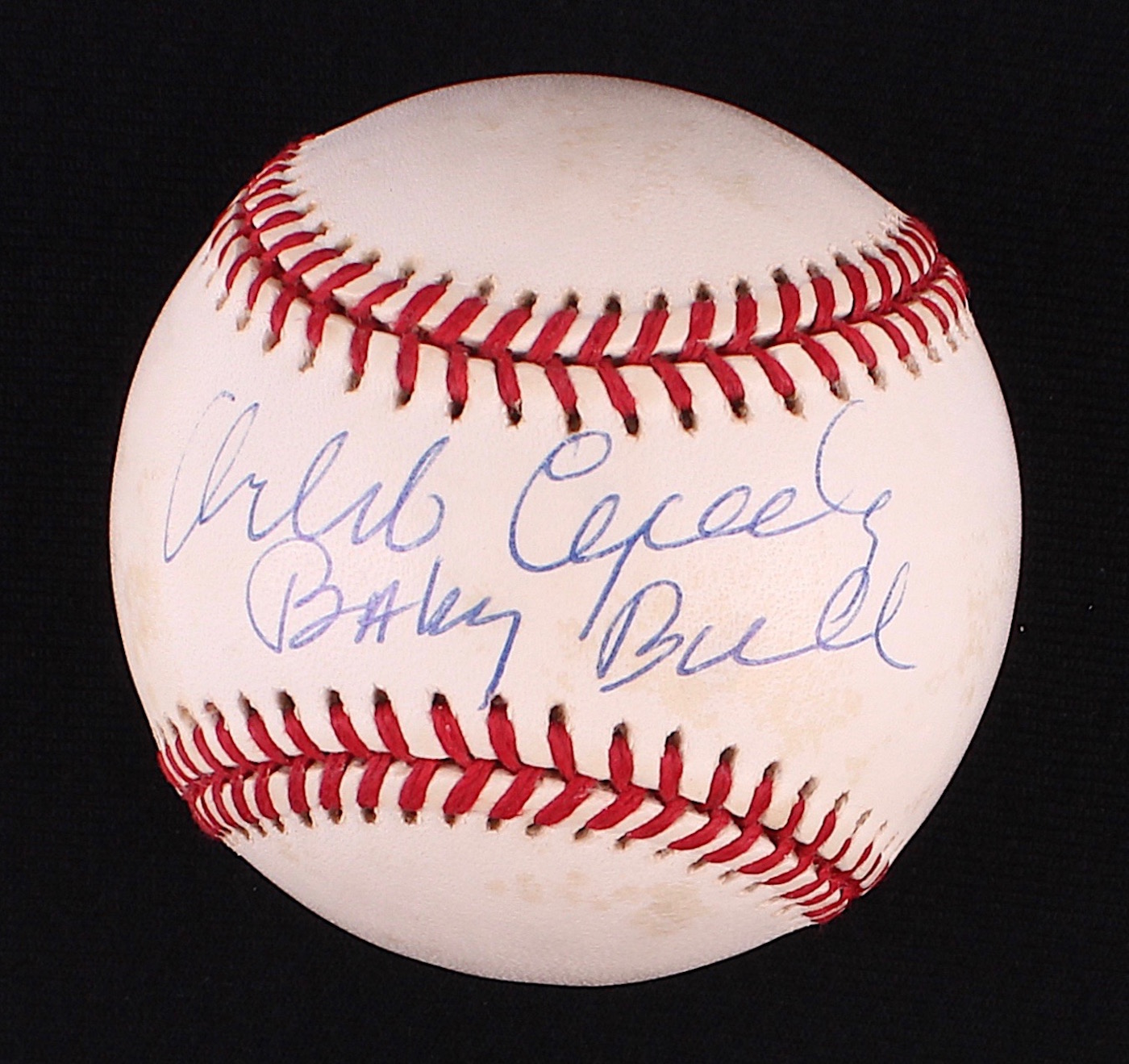 Orlando Cepeda Signed ONL Baseball Inscribed "Baby Bull" (SOP COA ...