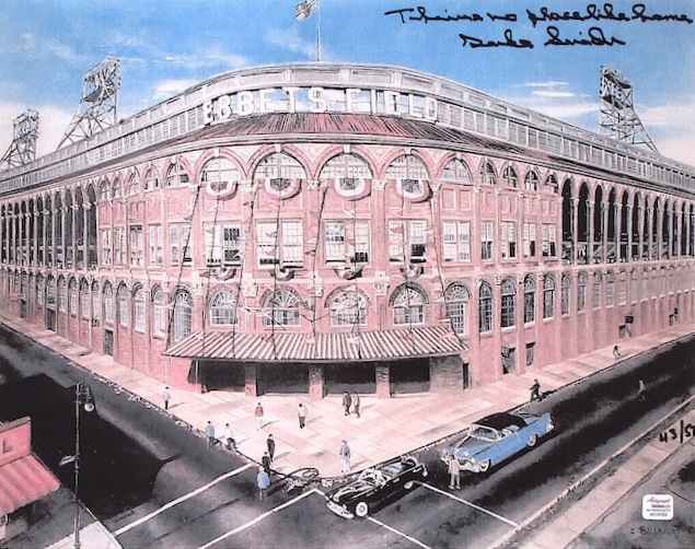 Duke Snider Signed LE Ebbets Field 11x14 Lithograph Inscribed "There's ...
