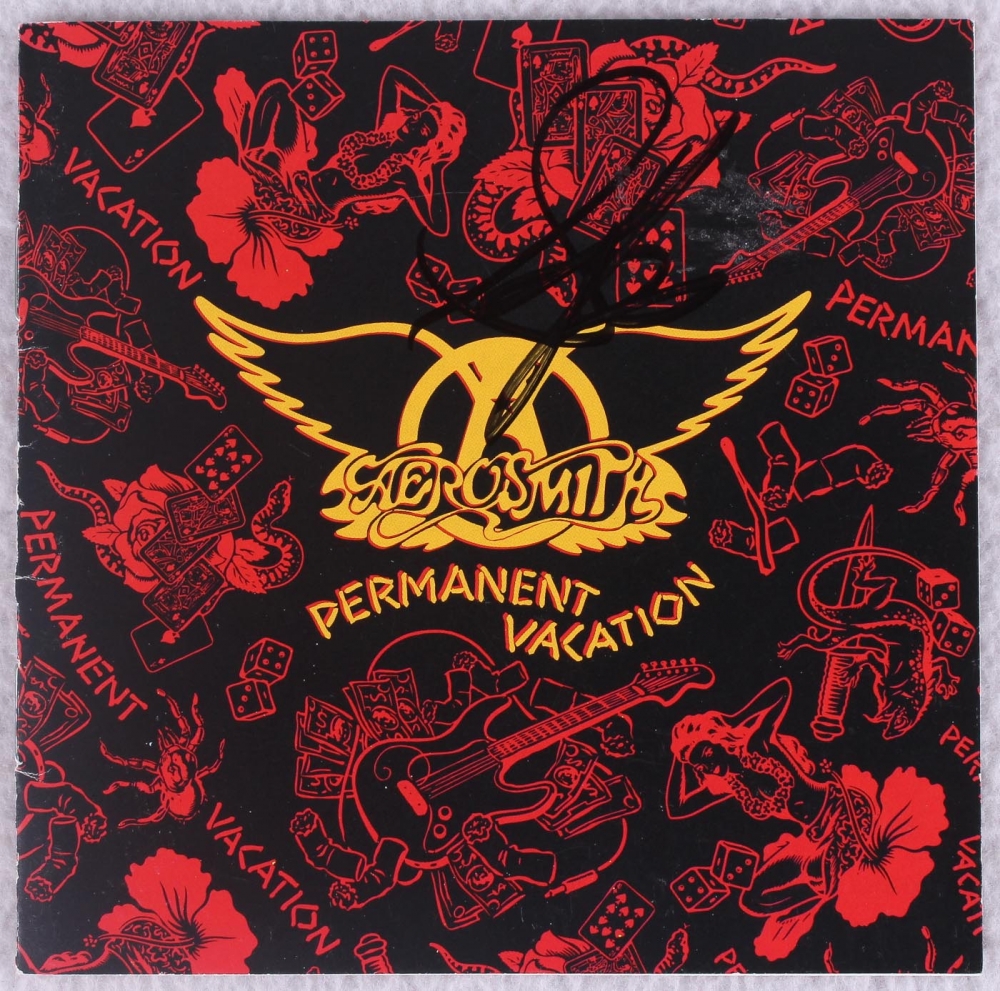 Steven Tyler Signed Aerosmith "Permanent Vacation" CD Insert (PSA COA ...