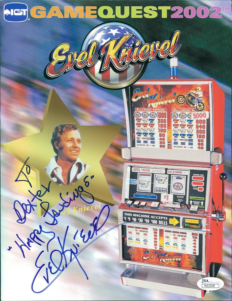 Evel Knievel Signed 8x10 Photo Inscribed "Happy Landings" (JSA COA ...