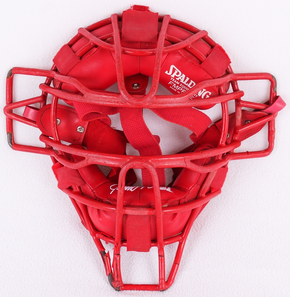 Johnny Bench Signed Reds Full-Size Spalding Authentic Catchers Mask ...