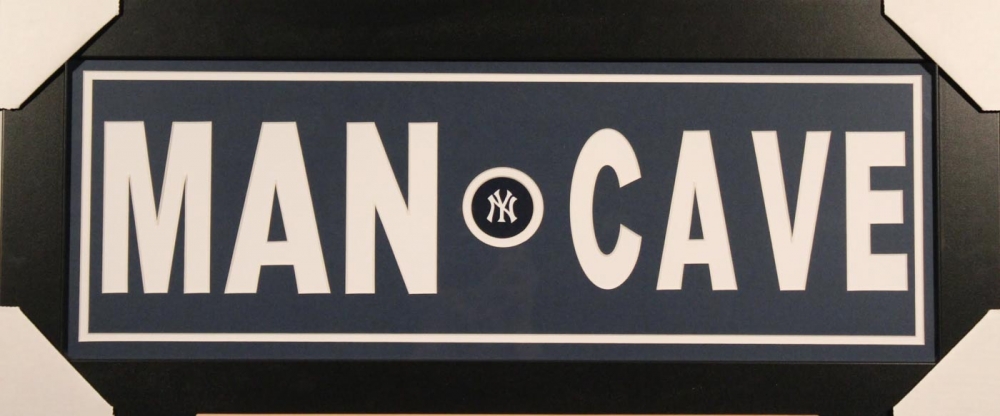 New York Yankees "Man Cave" 13x31 Custom Frame Display | Pristine Auction