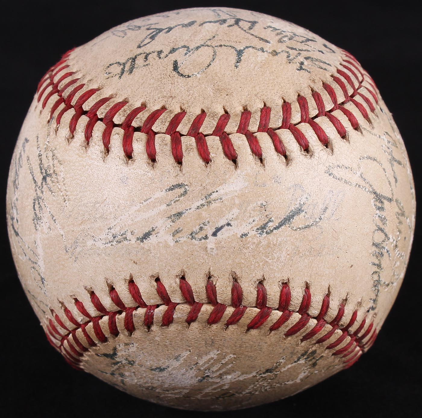 1942 Yankees Team-Signed OAL Baseball With (30) Signatures Including ...
