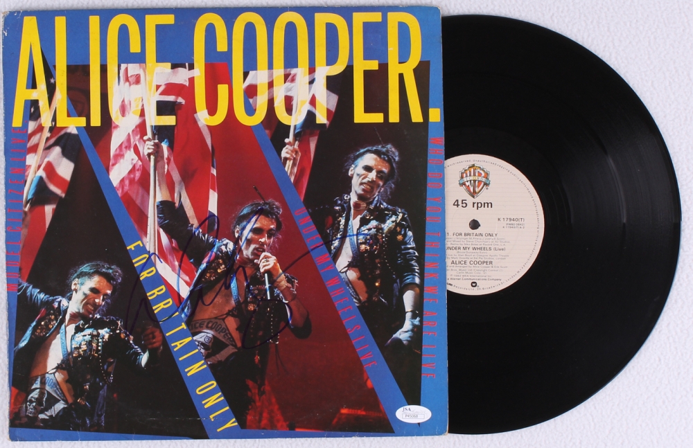 Alice Cooper Signed "For Britain Only" Record Album (JSA COA ...