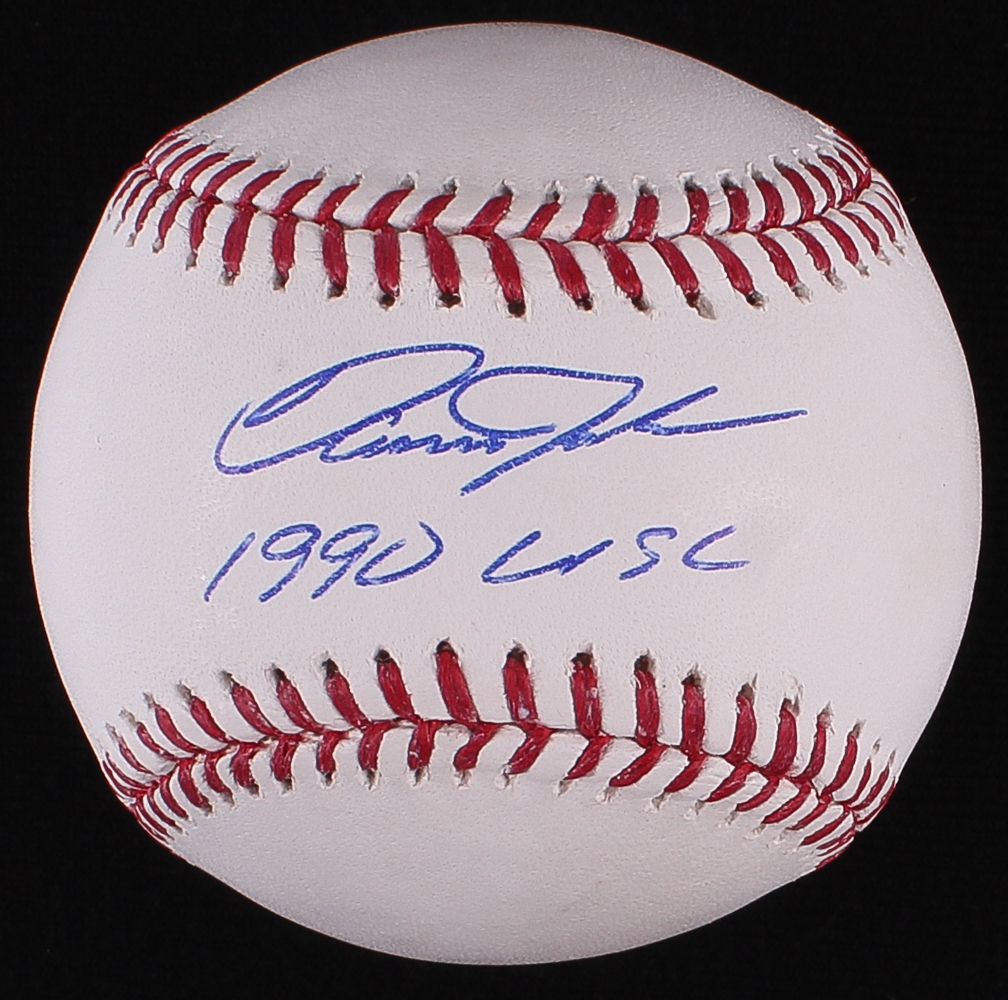 Danny Jackson Signed OML Baseball Inscribed "1990 WSC" (Schwartz COA ...