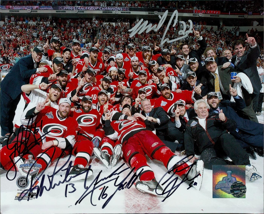 Multi-Signed 2006 Carolina Hurricanes 8x10 Photo Signed by (5) With Ray ...