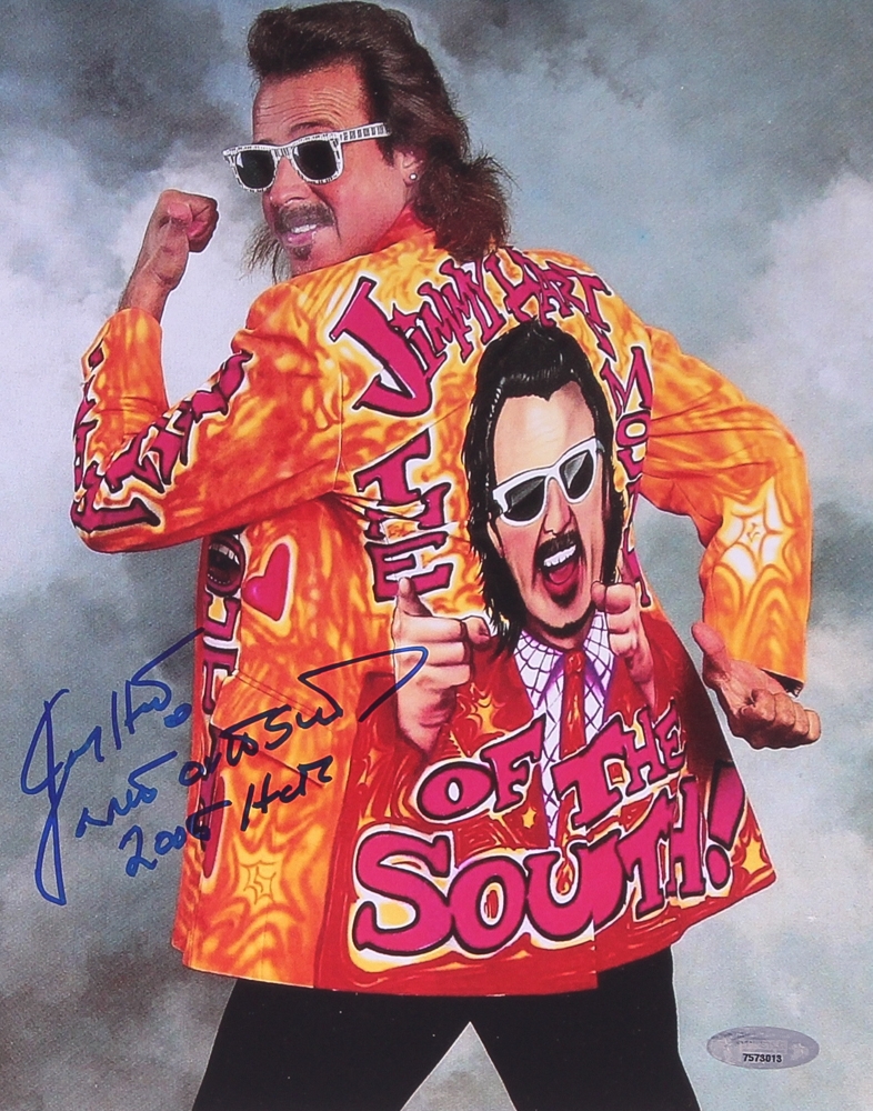 Jimmy Hart Signed 8x10 Photo Inscribed "Mouth of the South" & "2005 HOF ...