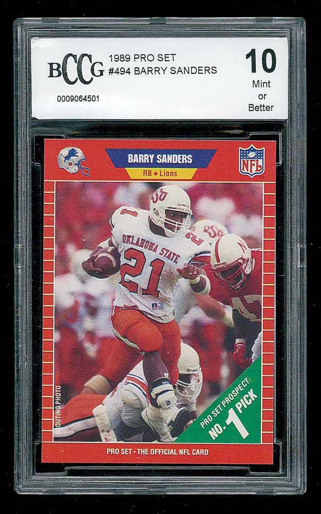 Barry Sanders 1989 Pro Set #494 RC (BCCG 10) | Pristine Auction
