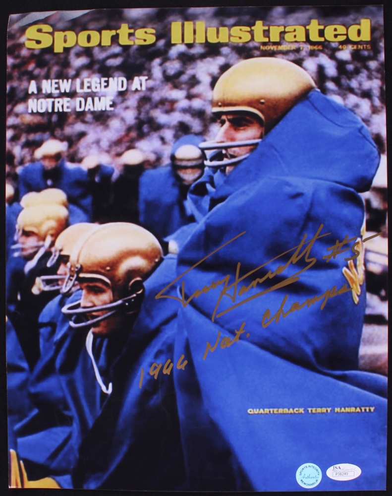 Terry Hanratty Signed Notre Dame Sports Illustrated 11x14 Photo (PA LOA ...