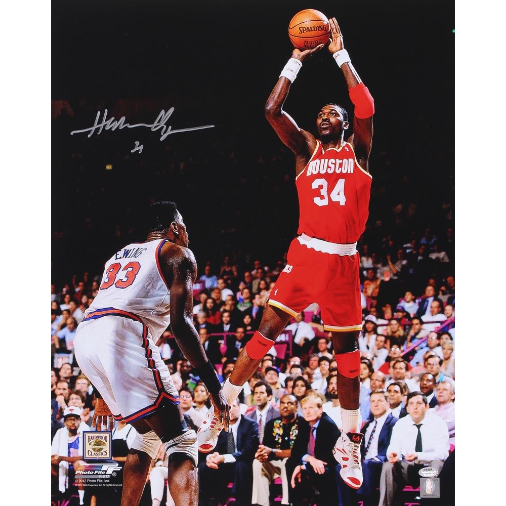 Hakeem Olajuwon Signed Rockets 16x20 Photo (Schwartz COA) | Pristine ...
