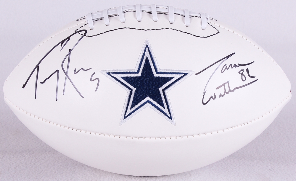 Tony Romo & Jason Witten Signed Cowboys Logo Football (JSA COA ...