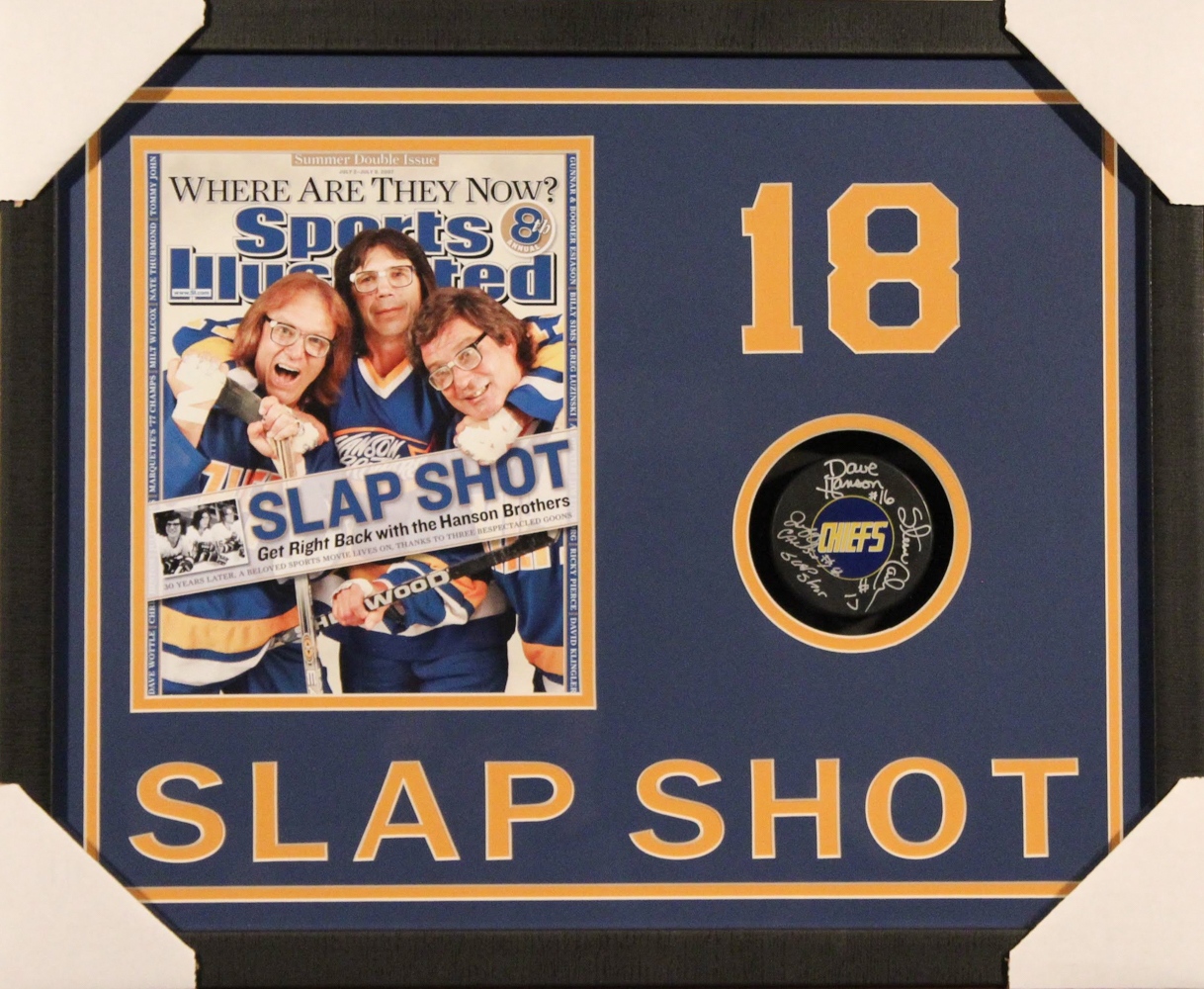 Dave Hanson, Steve Carlson & Jeff Carlson Signed Hanson Brothers "Slap ...