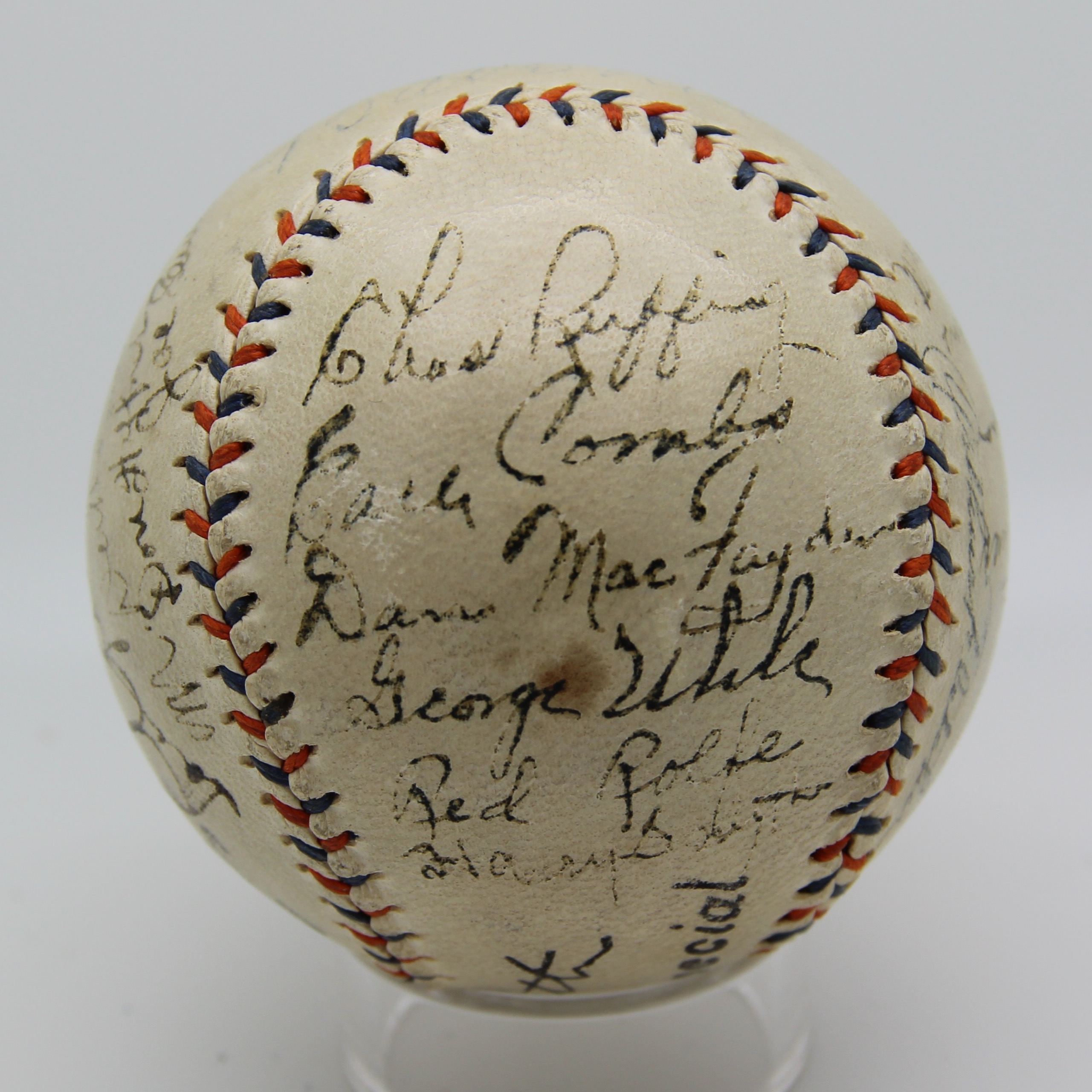 1934 New York Yankees Multi-Signed Baseball Signed by (24) With Babe ...