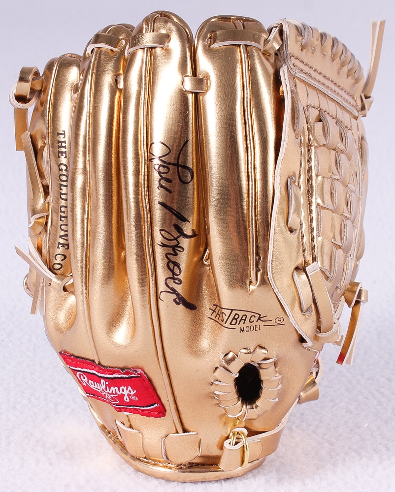 Lou Brock Signed Rawlings Gold Glove Mini-Baseball Glove with Display ...