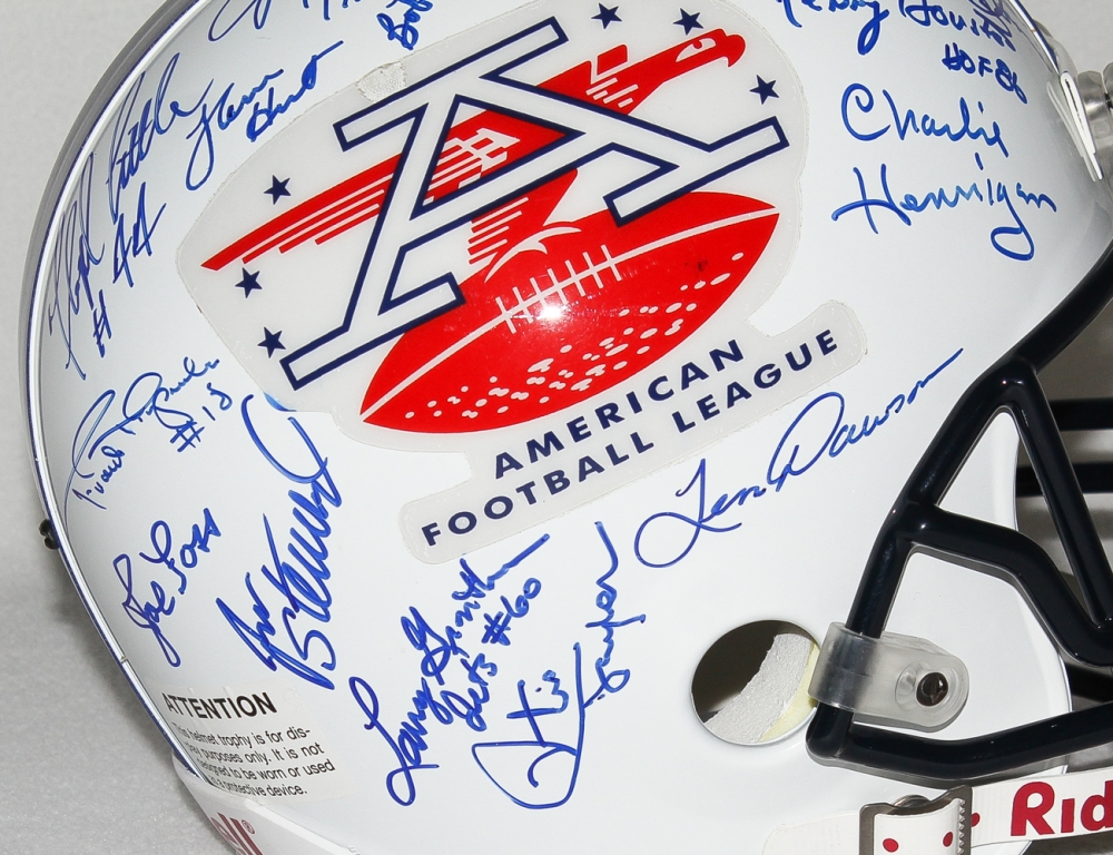 Multi-Signed AFL Full-Size Helmet With (31) Signatures Including Joe ...