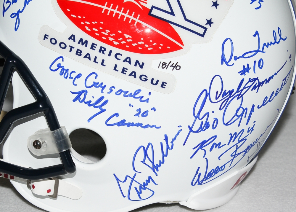 Multi-Signed AFL Full-Size Helmet With (31) Signatures Including Joe ...