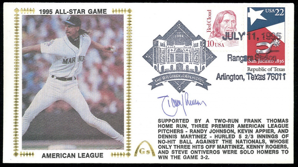 Randy Johnson Signed Mariners 1995 Gateway Stamp Company FDC Envelope ...