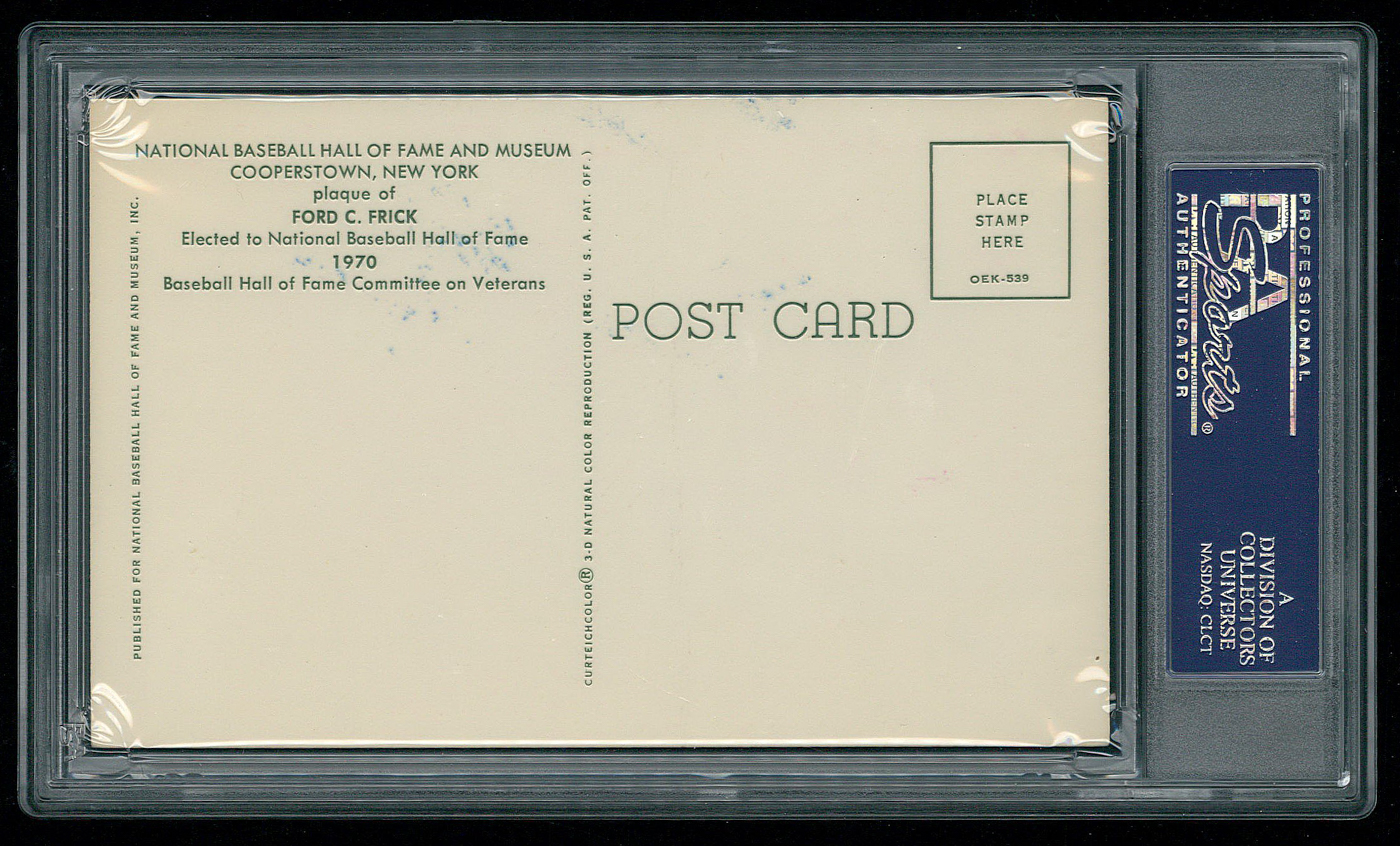 Ford Frick Signed Gold HOF Postcard (PSA Encapsulated) | Pristine Auction
