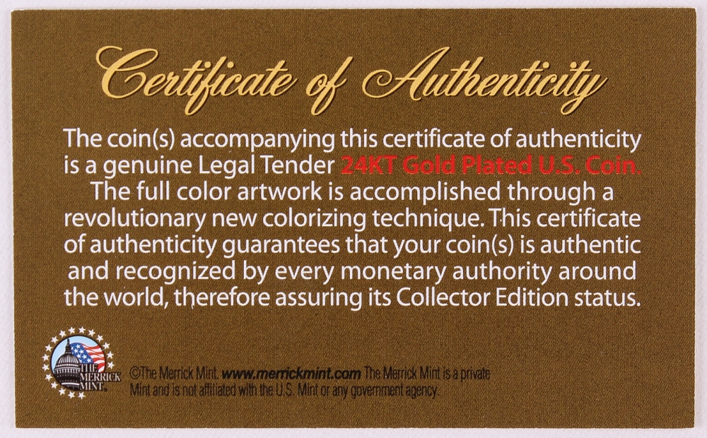 Lot of (8) 24k Gold "Baseball Legends" Commemorative Coins with Lou ...