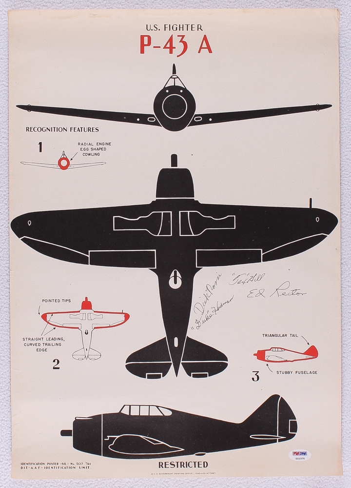 Multi-Signed "AVG Flying Tigers" 12x21 Poster With (4) Signatures ...
