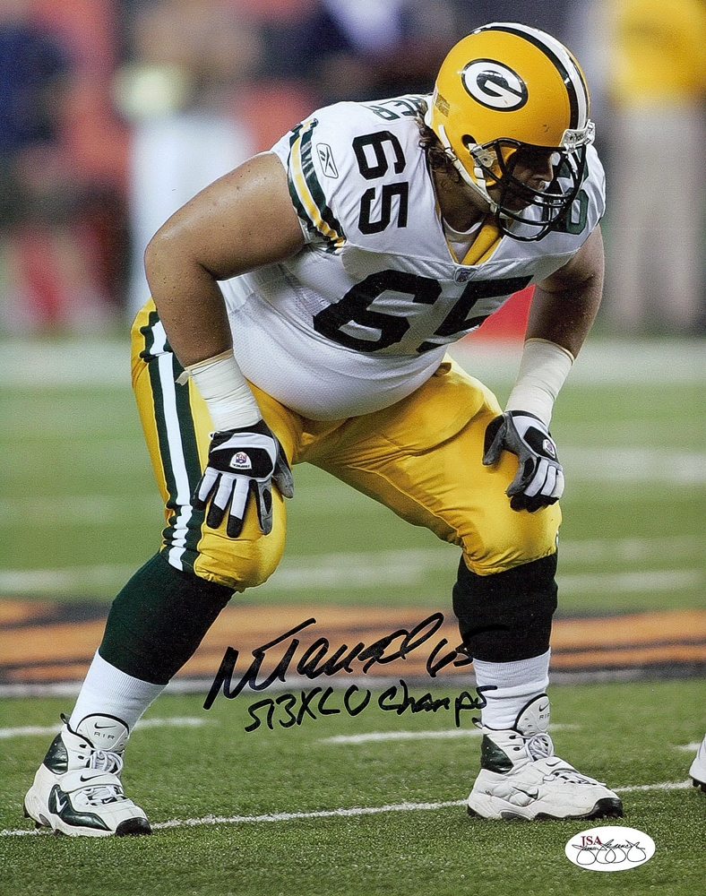Mark Tauscher Signed Packers 8x10 Photo Inscribed "SB XLV Champs" (JSA ...