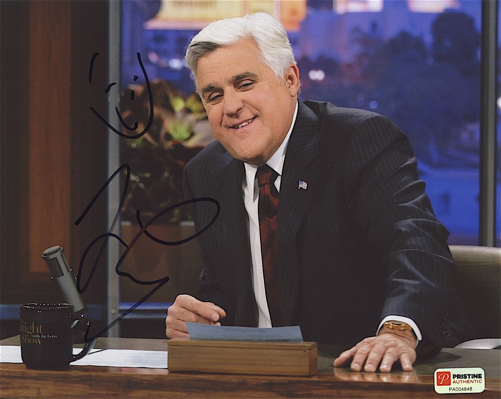 Jay Leno Signed 8x10 Photo with Hand Drawn Self Portrait Sketch (PA COA ...