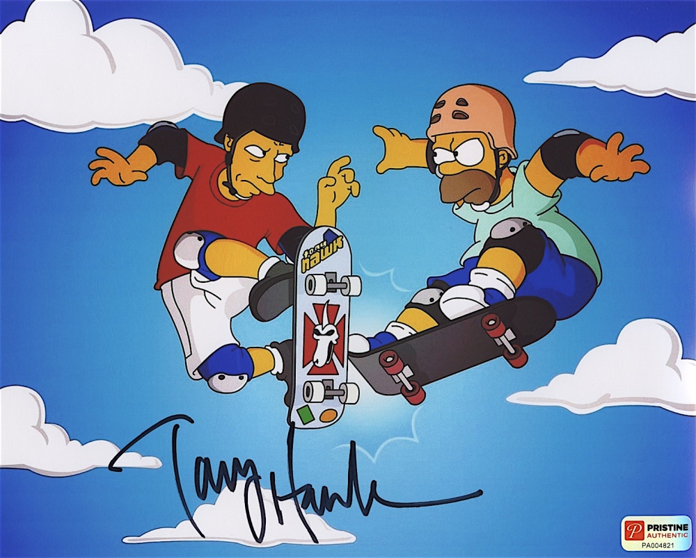 Tony Hawk Signed "The Simpsons" 8x10 Photo (PA COA) | Pristine Auction