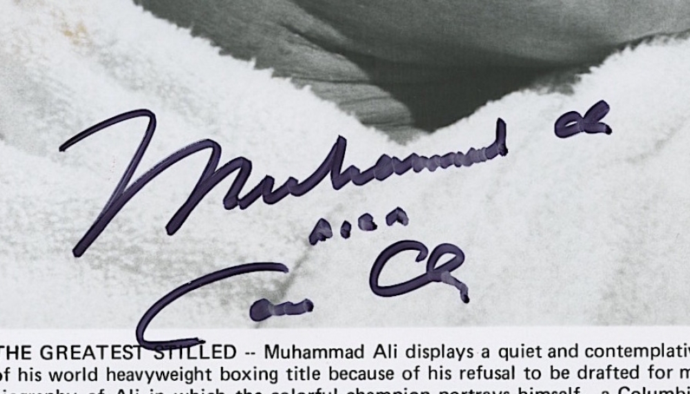 Muhammad Ali Signed Vintage 8x10 Photo Inscribed "AKA Cassius Clay ...