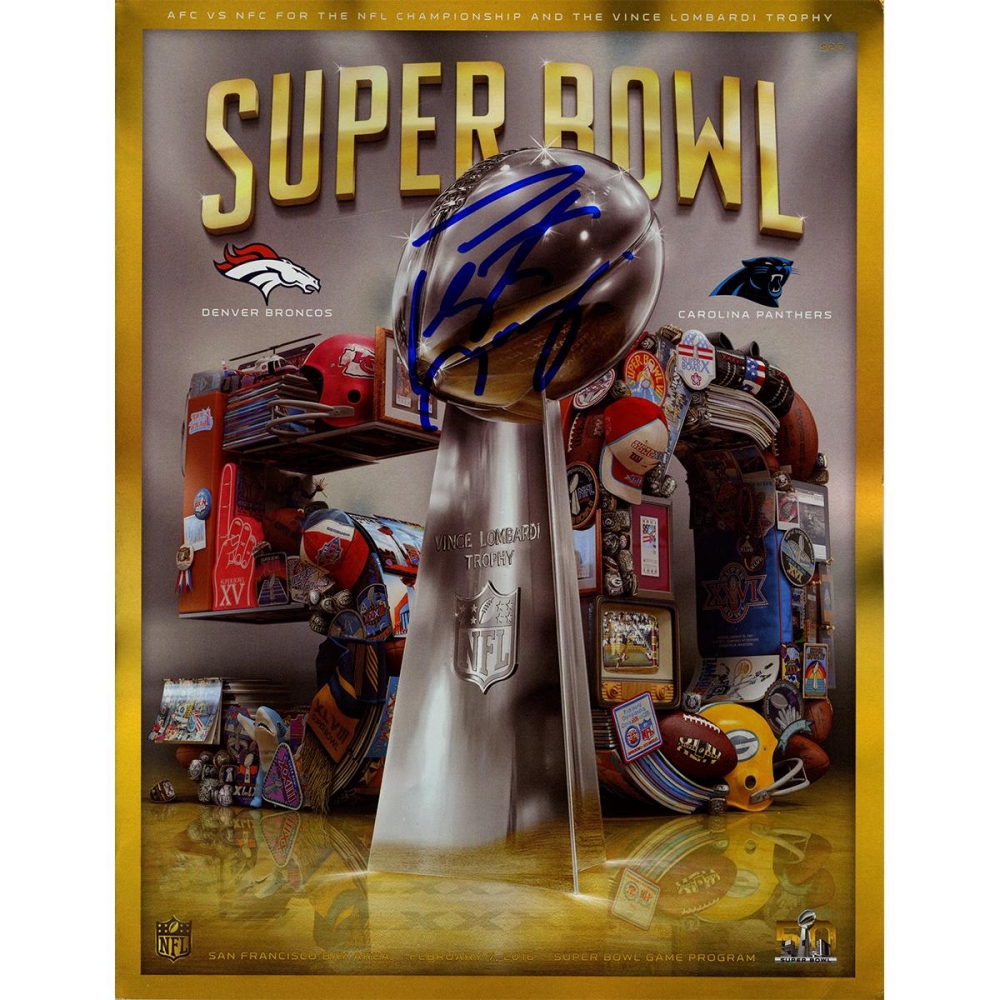 Peyton Manning Signed Super Bowl 50 Program (Fanatics Hologram ...