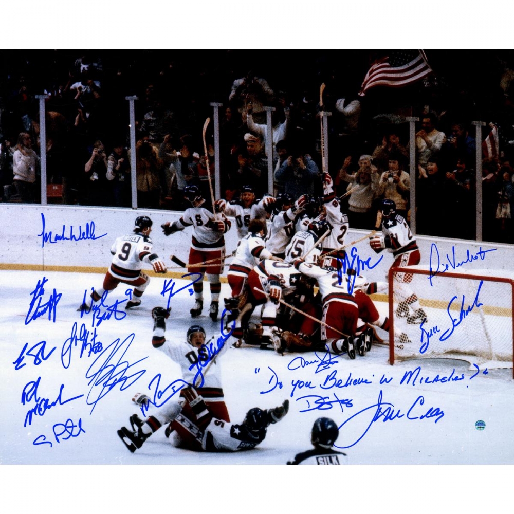 1980 Team USA "Miracle on Ice" 16x20 Photo Team-Signed by (17) with ...