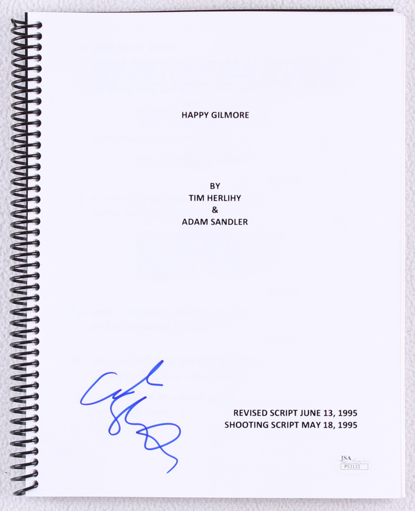 Adam Sandler Signed "Happy Gilmore" Full Script (JSA COA) | Pristine ...