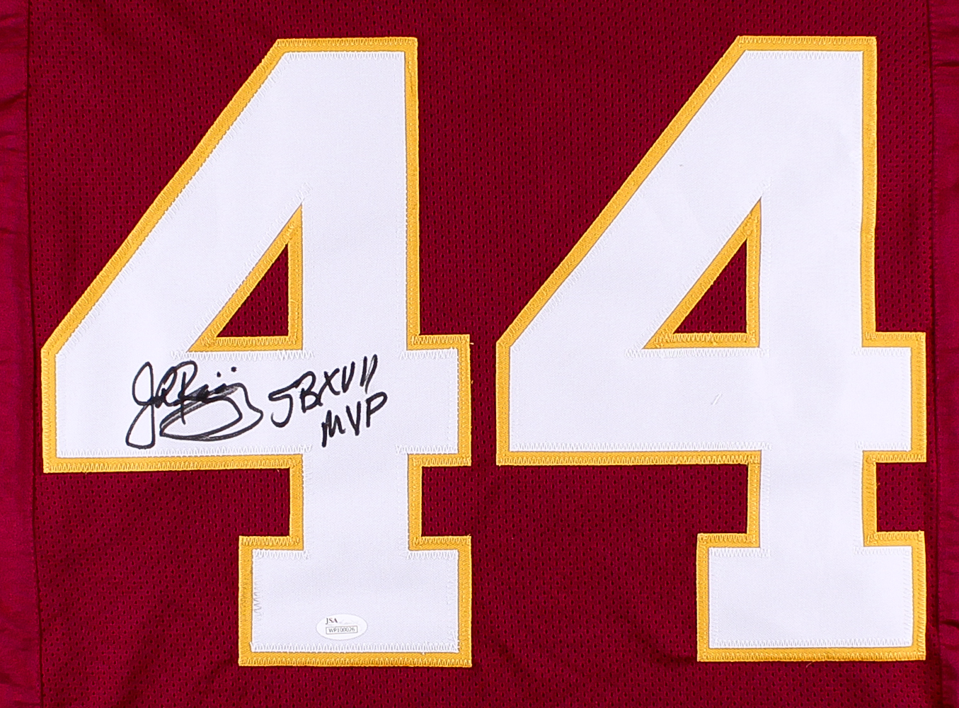 John Riggins Signed Jersey Inscribed "SB XVII MVP" (JSA COA) | Pristine ...