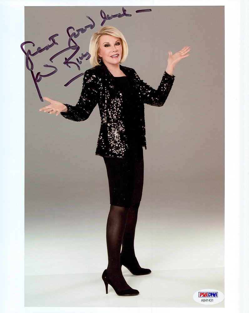 Joan Rivers Signed 8x10 Photo Inscribed "Great Good Luck" (PSA COA ...