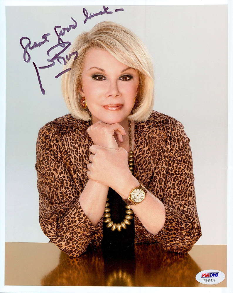 Joan Rivers Signed 8x10 Photo Inscribed "Great Good Luck" (PSA COA ...