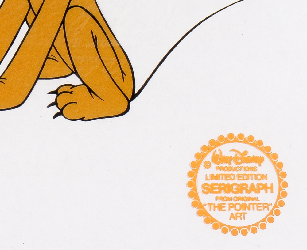 Mickey Mouse & Pluto "The Pointer Art" LE 16x19 Custom Framed Animation ...