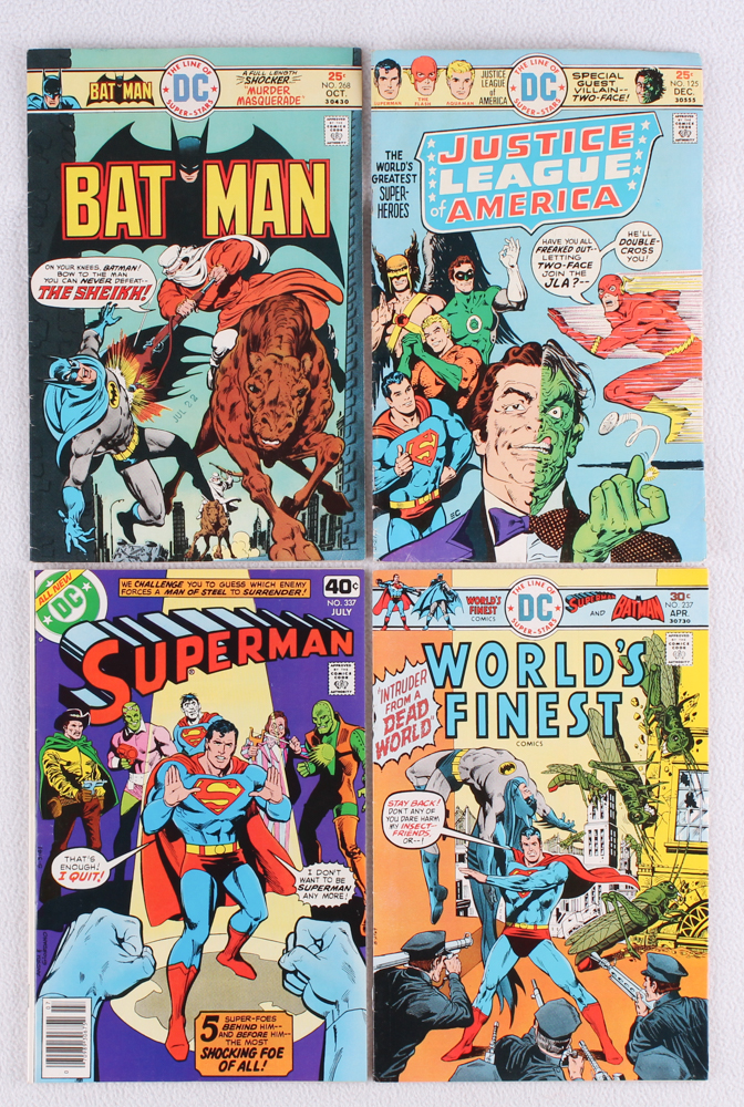 Lot of (4) Vintage DC Comic Books with 1975 Batman #268, 1975 Justice ...