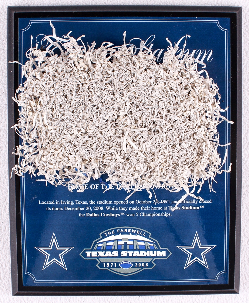 Dallas Cowboys Texas Stadium Final Season 8x10 Plaque with Game-Used ...