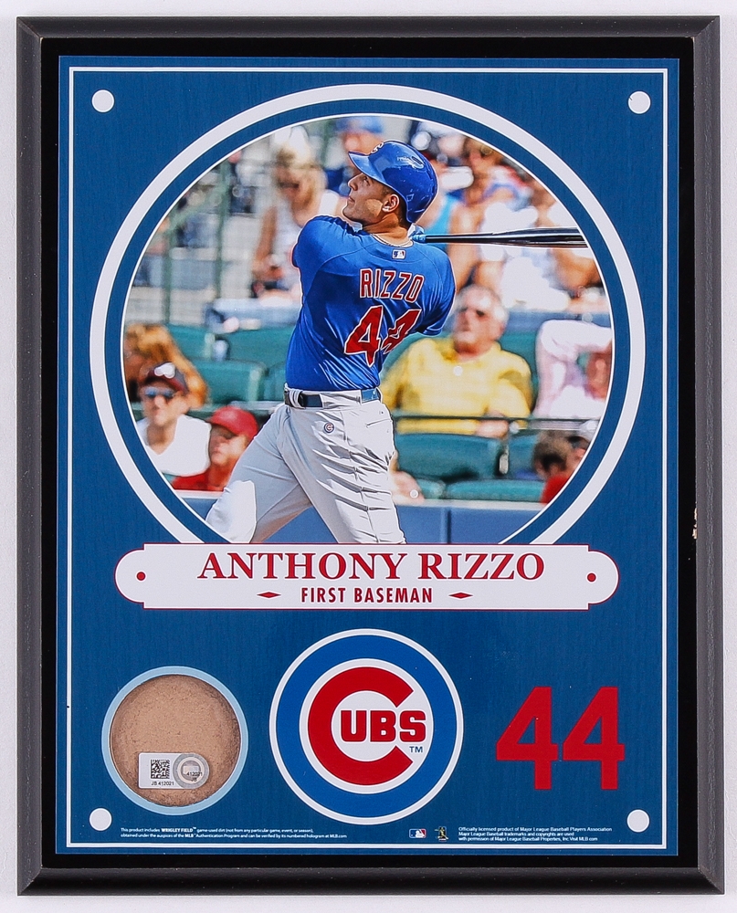 Anthony Rizzo Cubs 8x10 Photo Plaque with Authentic Game-Used Wrigley ...