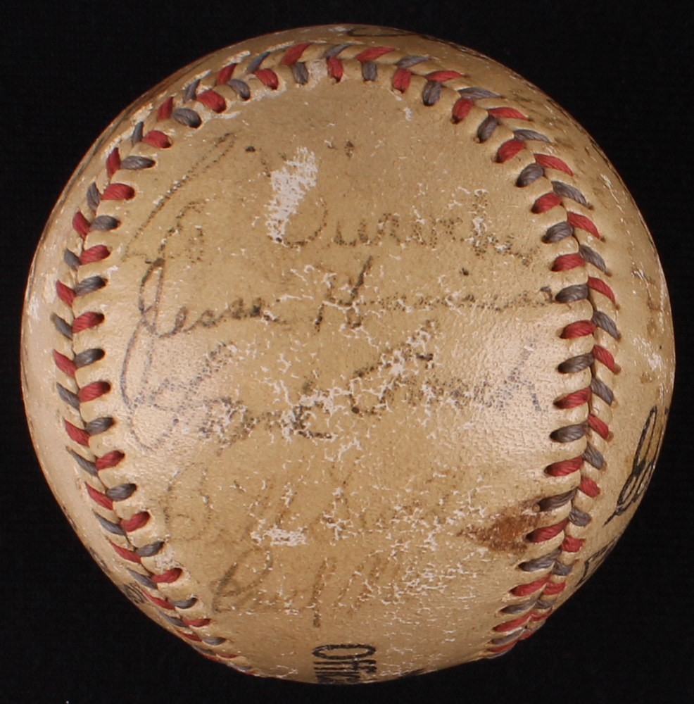 Vintage 1930's Signed OL Baseball with (18) Signatures Including Hall ...