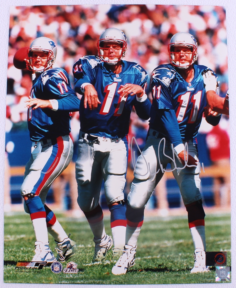 Drew Bledsoe Signed Patriots 16x20 Photo (NFL Hologram & Bledsoe ...